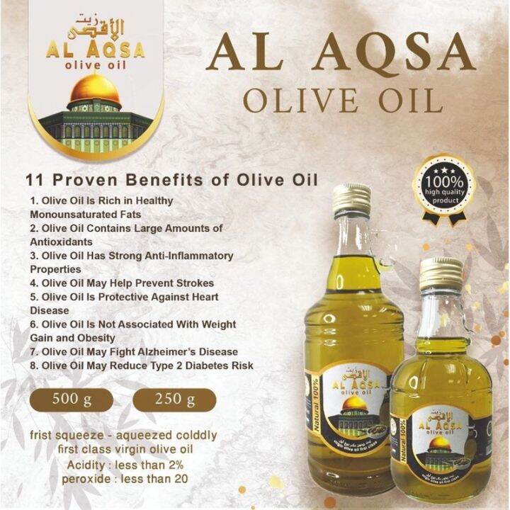 (HALAL) PALESTINE AL AQSA OLIVE OIL / FIRST CLASS VIRGIN OLIVE OIL ...