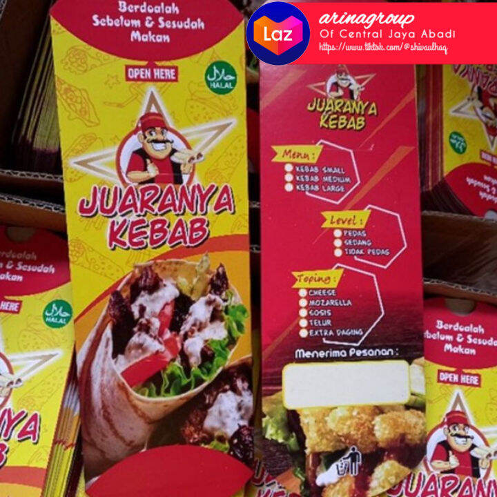 100 LEMBAR KERTAS KEBAB TARIKAN UKURAN 24 × 9,2 BAHAN CRAFT HIGH ...