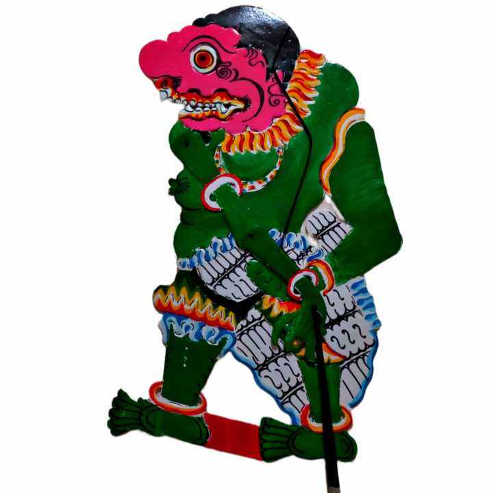 wayang kulit buto terong biru bahan kertas karton duplex | Lazada Indonesia