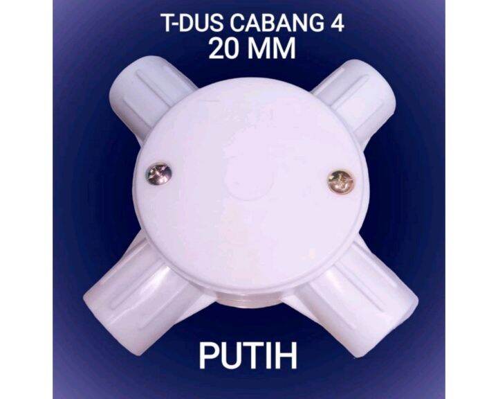 T dus cabang 4 putih20 mm T dus kabel cabang 4 | Lazada Indonesia