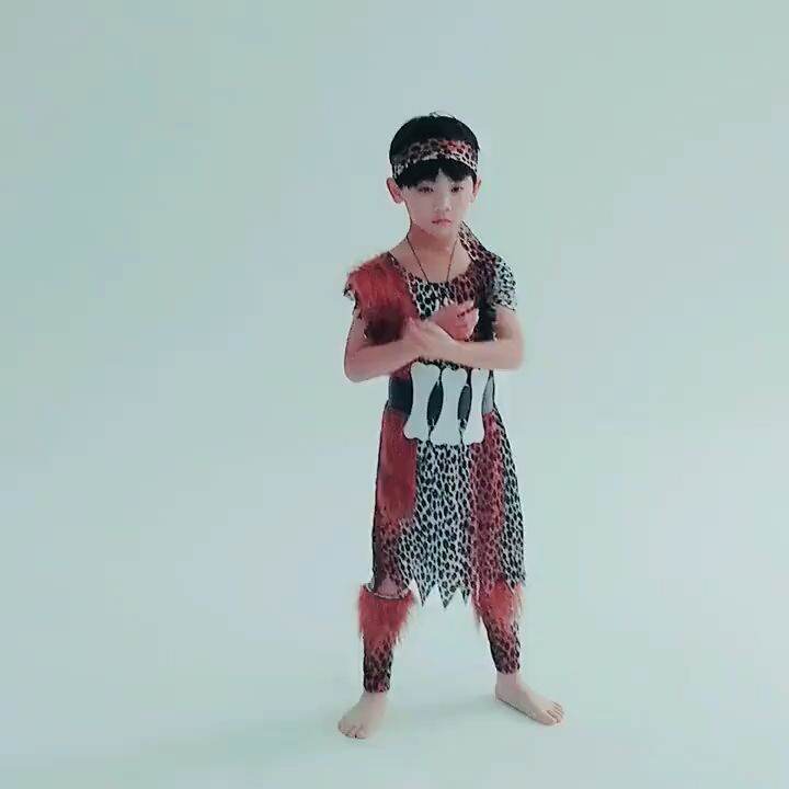 hiCosplayDy Kids Child Historical Stone Age Caveboy Cavegirl Costume ...