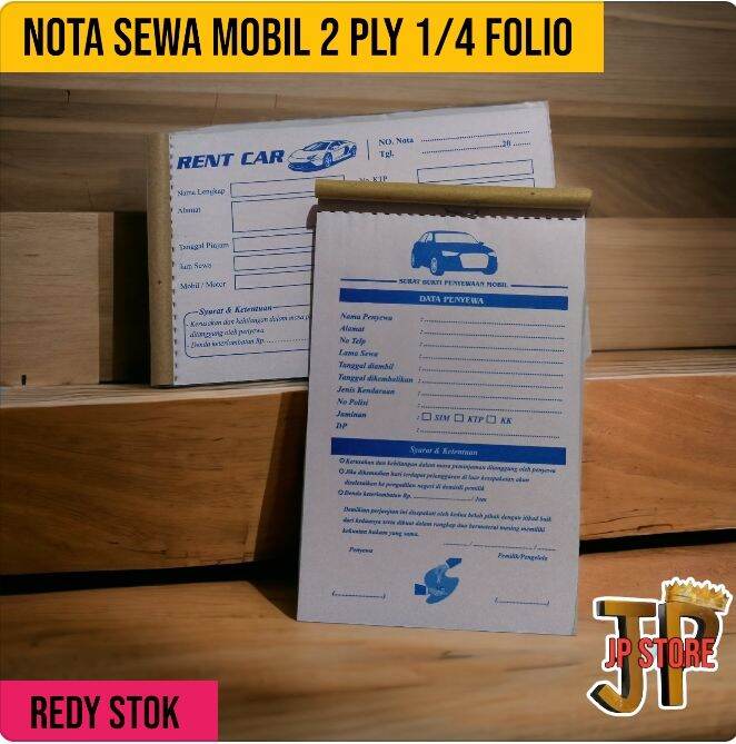 Nota Sewa Mobil Nota Rental Mobil Kosongan 2 Ply | Nota Rent Car ...