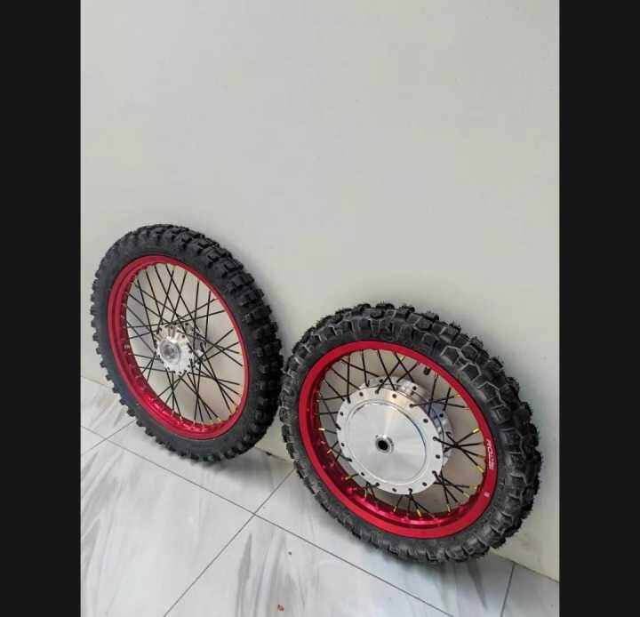 paket velg siap pasang X red ukuran 140/160 ring 17/14 model ban cross ...