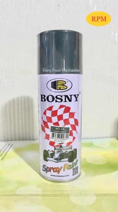 Bosny Spray Paint Light Gray ( No.34 ) | Lazada PH