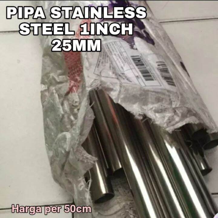 Pipa Besi Bulat Gantungan Bulat Bolong Stainless steel ASLI ukuran ...