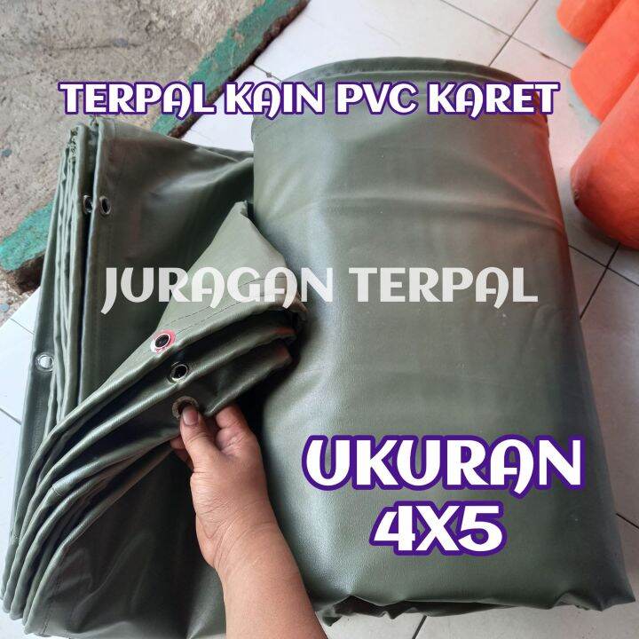 terpal kain cv tentara pvc karet ukuran 4x5 | Lazada Indonesia