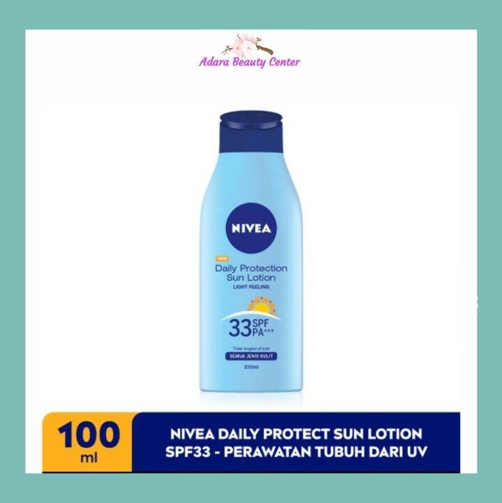 NIVEA Daily Protect Sun Lotion SPF33 100ml/sunblock badan | Lazada ...