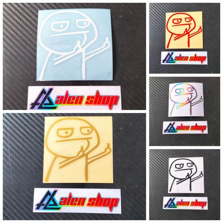 STIKER CUTTING MEME FUCEK MIDLE FINGER | Lazada Indonesia