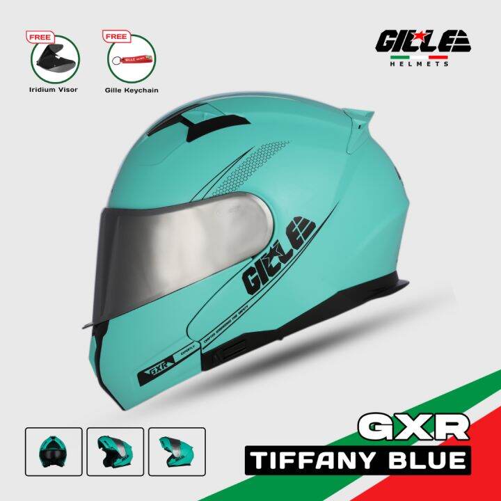 Gille GXR Modular Dual Visor Motorcycle with free Iridium Silver Lens ...