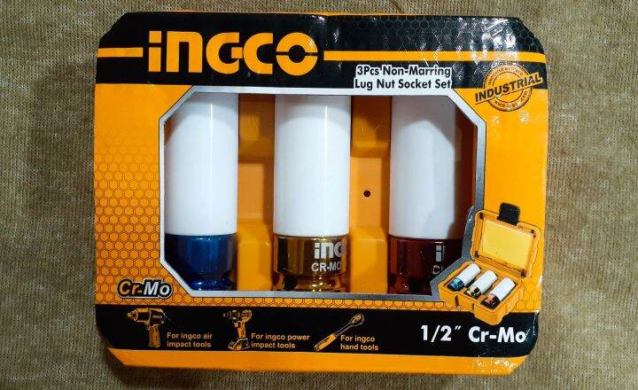 INGCO 3Pcs Non-Marring Lug Nut Socket Set | Lazada PH