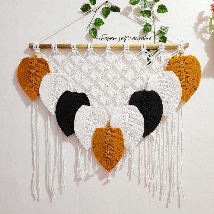 Faranisa Macrame Hiasan Dinding Aesthetic daun Anyam Untuk Ruang tamu ...