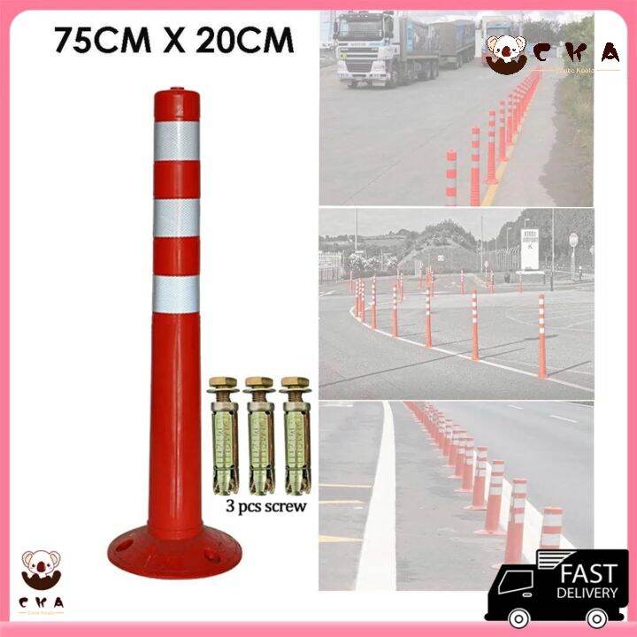 【Local shipment】70CM/75CM FLEXIBLE TRAFFIC DELINEATOR POST POLE ROAD ...