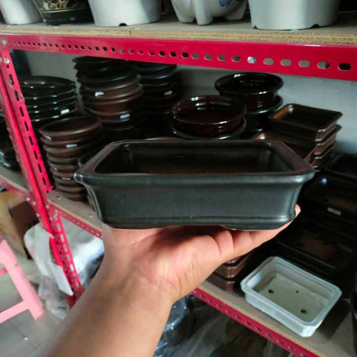 pot bonsai ceper hitam ukuran 21 bhan keramik | Lazada Indonesia