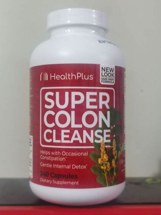 Super colon cleanse 240 capsule with fiber psyllium husk detox ...