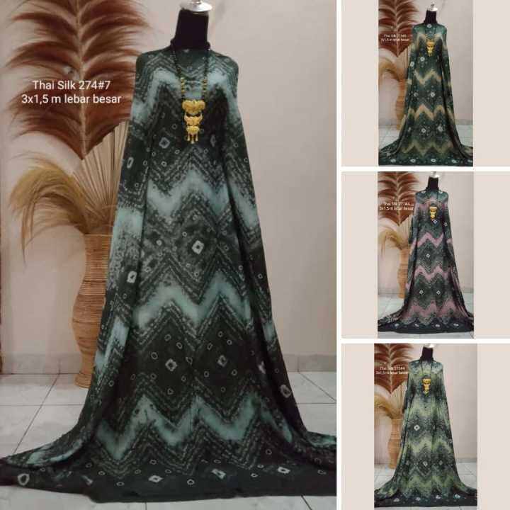 Kain Jumputan Palembang Warna Hitam Pink Biru Bahan Dasar Thai Silk 3 ...