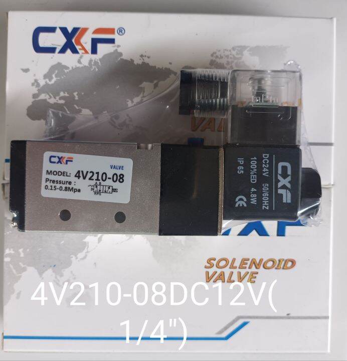 4V210-08DC24V,4V210-08AC220V(5/2)PT1/4"(CXF) Solidnoil valve( | Lazada ...