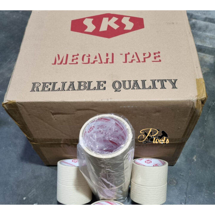 Lakban Kertas SKS 2 Inch / Lem Kertas / Masking Tape 48mm | Lazada Indonesia