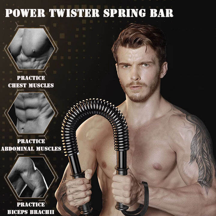 Reinforced Power Twister Spring Bar Resistance Bar Curl Spring Bar ...