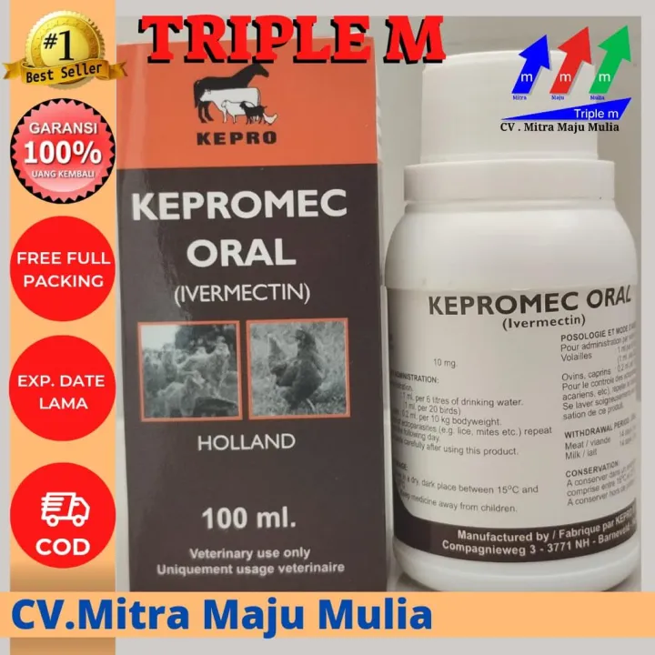 KEPROMEC INJEKSI 50 ml - obat cacing, gudig, scabies, gurem hewan ...
