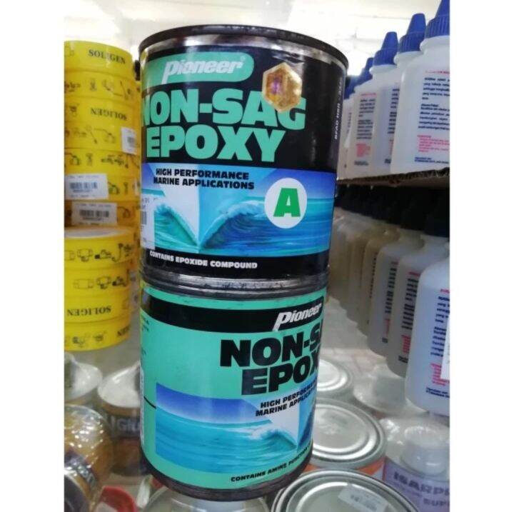 Pioneer epoxy non-sag 1/2 pint 800gr = 400gr+395gr lem epoxy non sag ...
