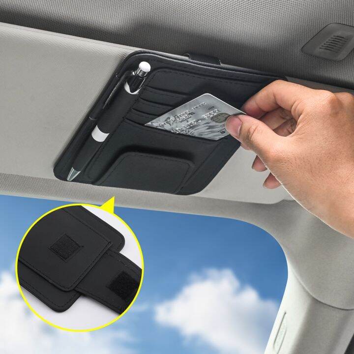 Car Sun Visor Organizer Multi-Pocket Auto Interior Accessories Pocket ...