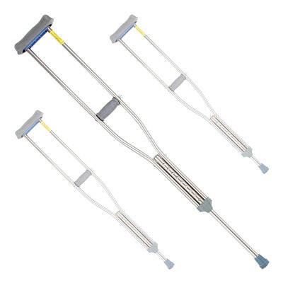 Genuine Crutch Stainless Steel Armpit Double Crutches Non Slip ...