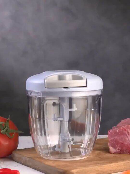 Manual Food Chopper Mini Food Processor 500ml/900ml With Rope Pounding ...