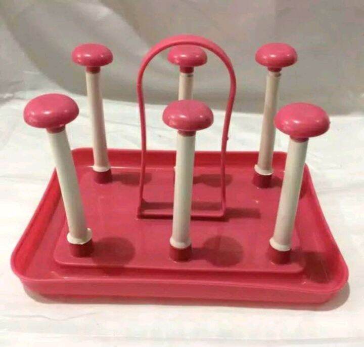 Tempat Gelas 6 Set /Wadah Gelas Plastik/Rak Gelas/Stand Gelas | Lazada ...