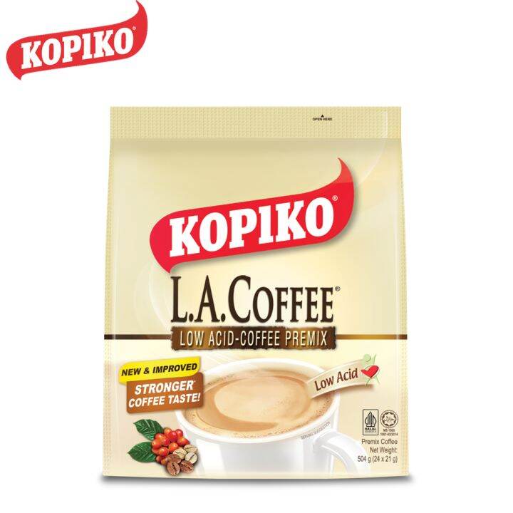 [TKM] Kopiko LA Coffee Premix Low Acid (24's x 21g) | Lazada