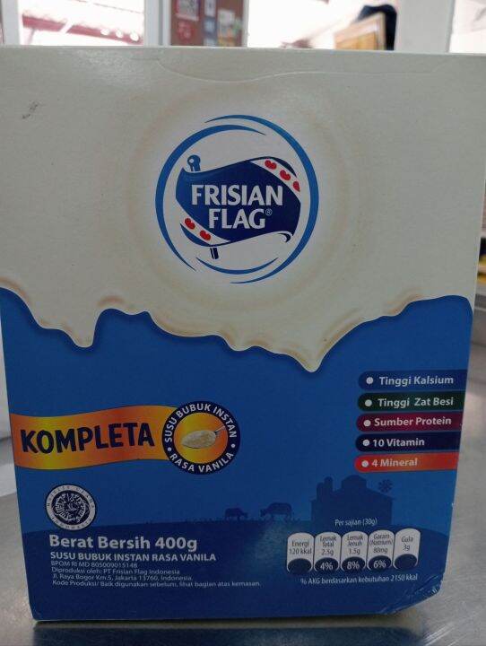 Frisian Flag Kompleta Vanilla/Cokelat 400g | Lazada Indonesia