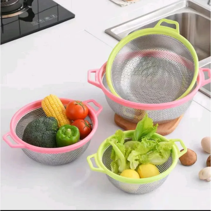 stainless strainer basket [24cm} | Lazada PH
