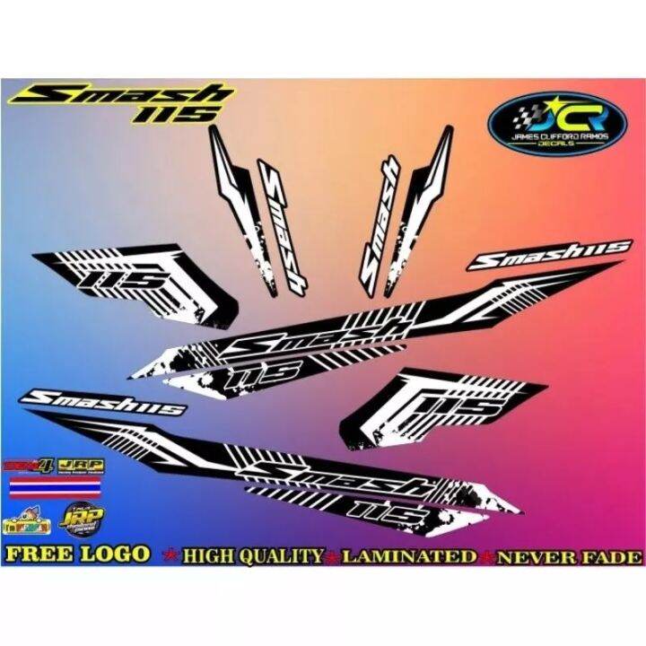Suzuki Smash 115 Stock Decals Sticker High Quality Sticker High Quality ...
