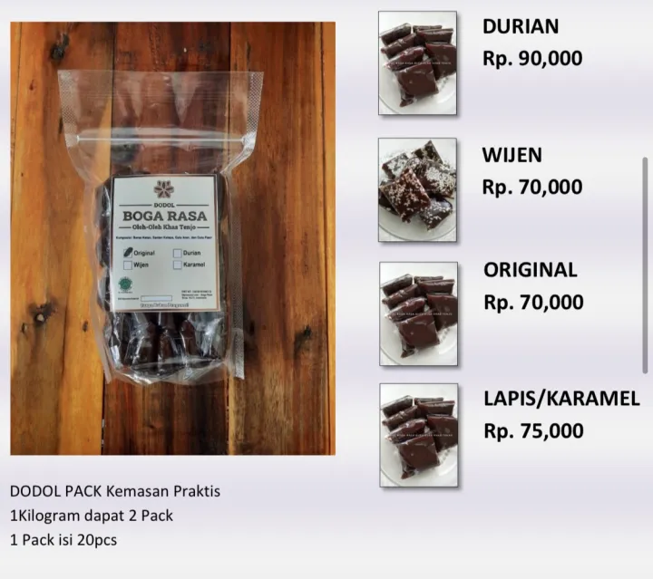Dodol khas Tenjo (pack kecil kecil isi 20pcs) 500gr | Lazada Indonesia