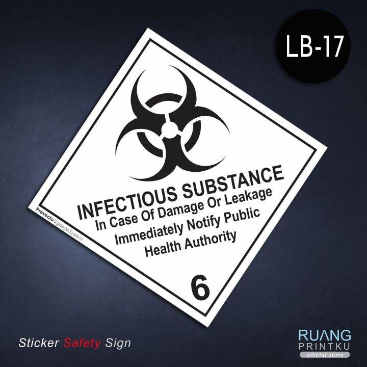 Stiker Label Limbah B3 Infektious Substance | Lazada Indonesia