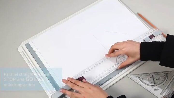 School Office Wooden Board Drafting Table A3 Drawing Board Parallel ...