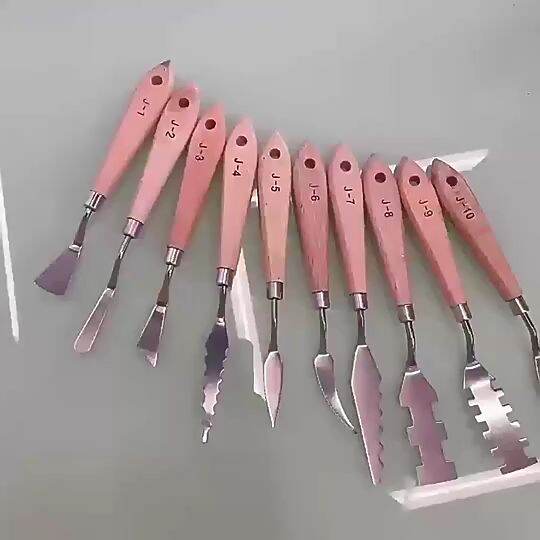 Radius K 1pcs Ten kinds of Painting Knives Oil Painting Metal Knives ...