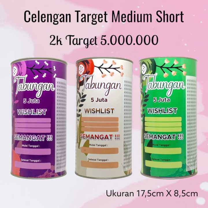 Celengan Target 2k Target 5jt Celengan Target Buka Tutup Celengan ...