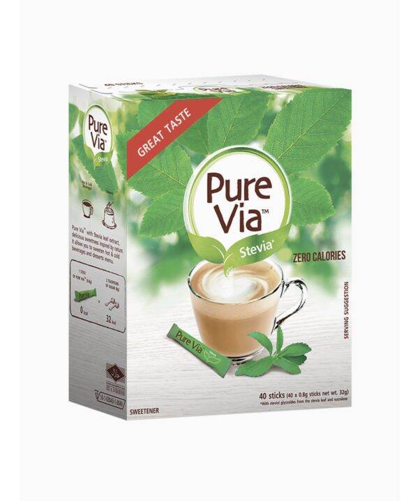 Pure Via Stevia 40 Sticks | Lazada PH