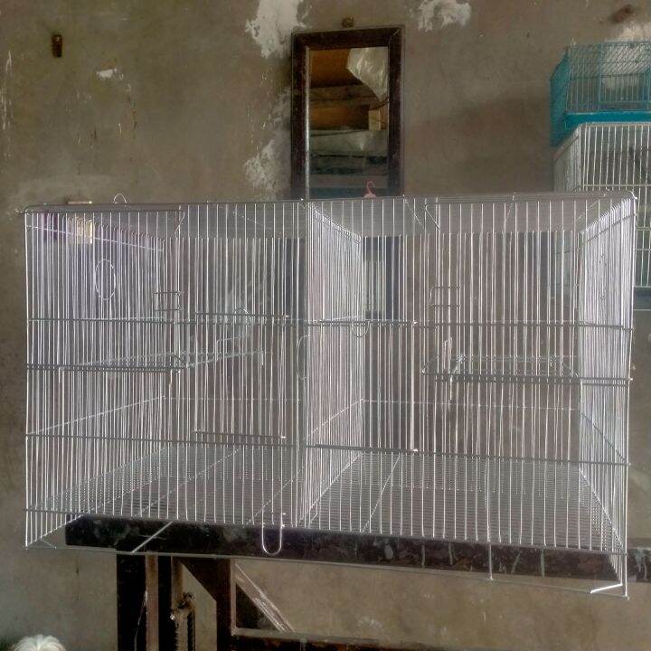 double AC cages 17x30x18 gauge 14 fix... wth removable nestbox holder ...