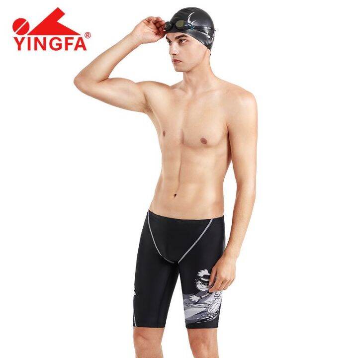 2023 YINGFA กางเกงว่ายน้ำว่ายน้ำแข่งขันเข่าผู้ชาย,ชุดว่ายน้ำมืออาชีพสำหรับวัยรุ่นกางเกงว่ายน้ำ ...