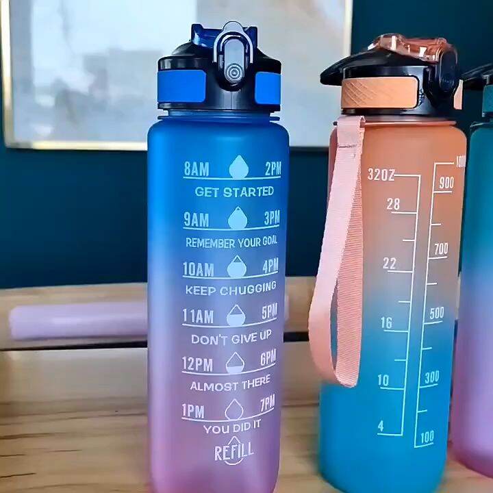Botol Air 1 LITER Botol Air Jumbo Motivational Water Bottle 1122-156 ...