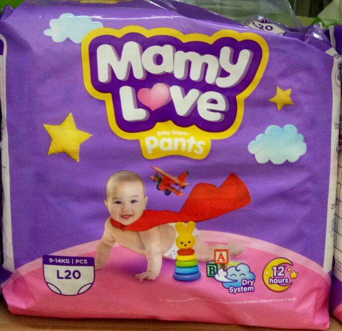 Pampers Mamy Love Pants L-20 (9-14 Kg) | Lazada Indonesia