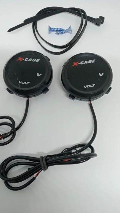 Voltmeter Motor Mini Bulat Anti Air Merk XCase - Mode Digital, Cocok ...