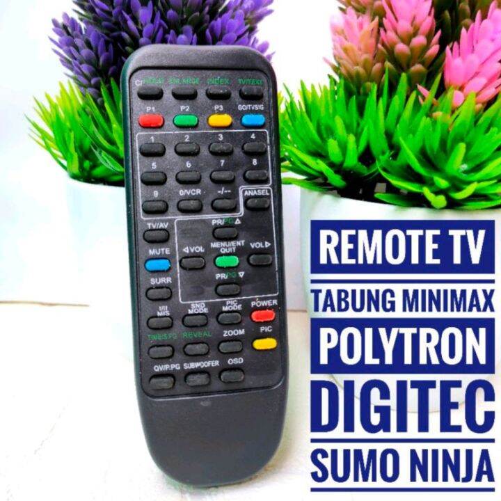 REMOT KONTROL TV POLYTRON TABUNG/REMOTE CONTROL MINIMAX/REMOT TV KHUSUS ...