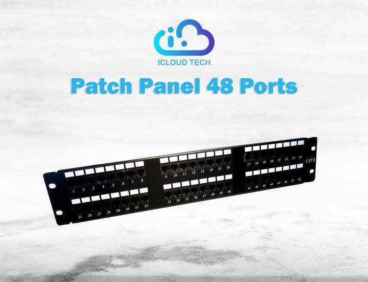 Patch Panel 48 Ports│Patch Panel-D Category 6 48 Ports│DLink Cat6│1RU ...