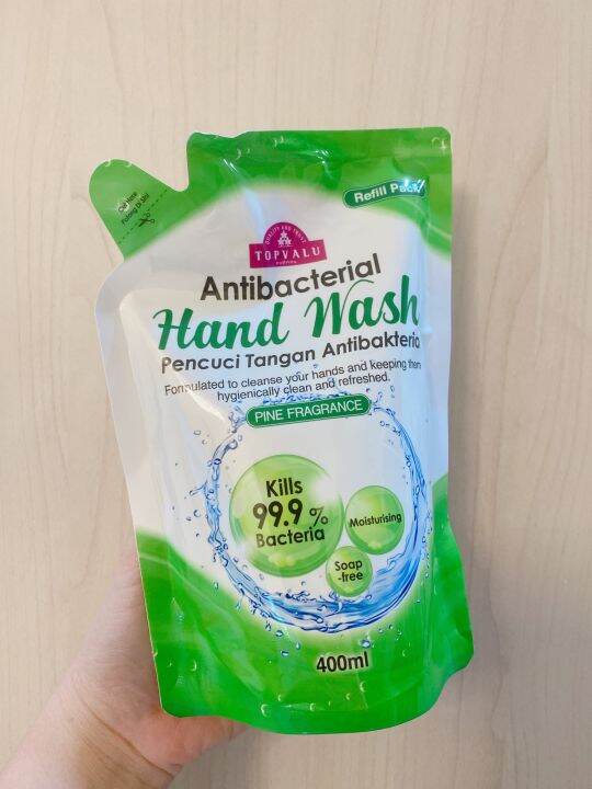 Topvalu Antibacterial Hand-wash Refill Pack (400ml) | Lazada