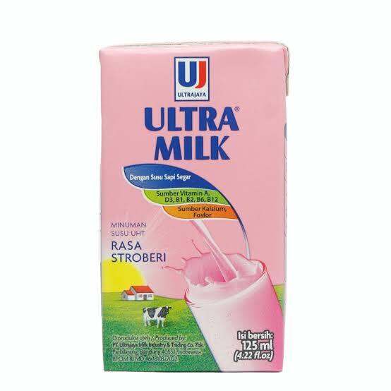 susu ultra uht rasa strawberry 125ml | Lazada Indonesia