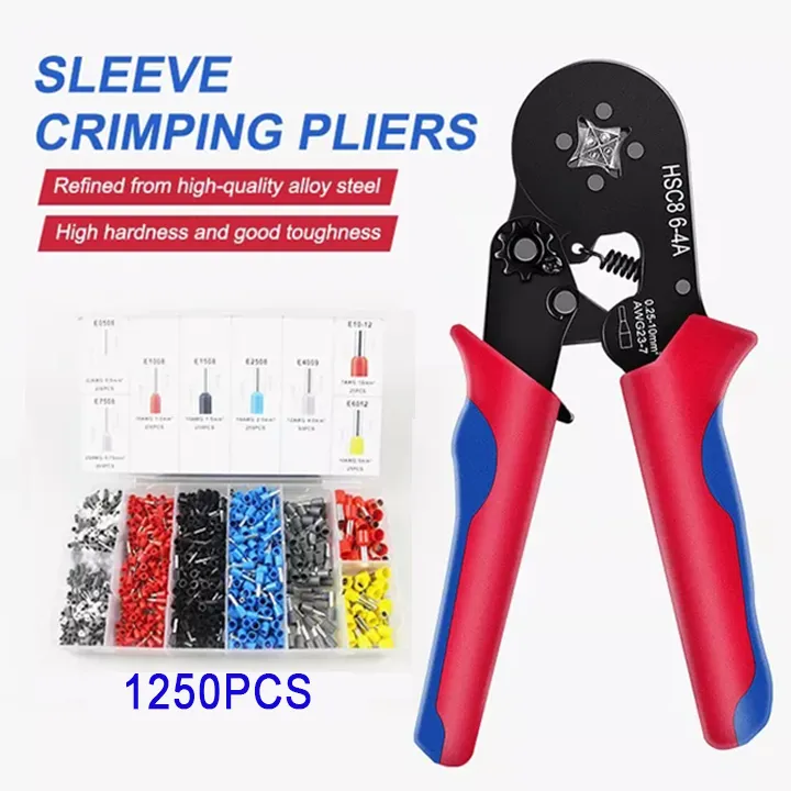 【Ready Stock】1250pcs Wire Copper Crimp Connector Insulated Cord Pin End ...