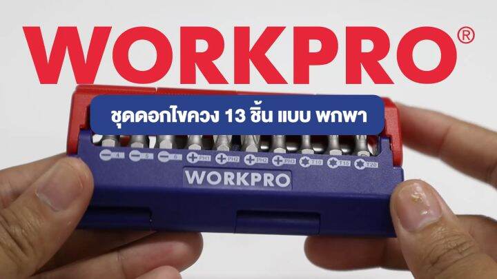 WORKPRO ชุดดอกไขควง 13 ชิ้น แบบพกพา รุ่น WP221062 | Lazada.co.th