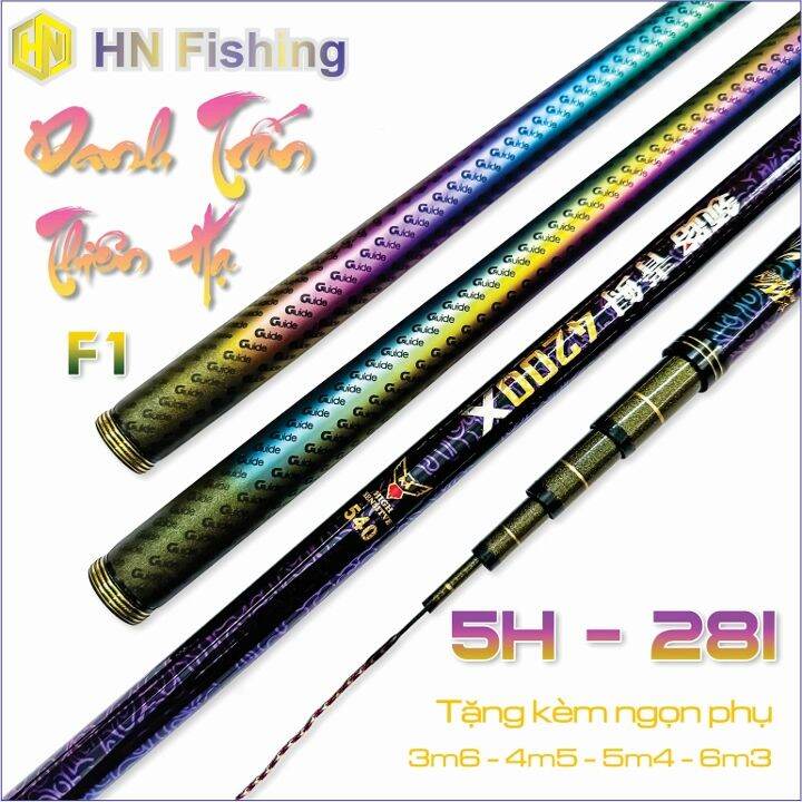Cần câu tay Danh Chấn F1 4200X 5H PBL 28i. Cần câu đơn câu đài giá rẻ ...